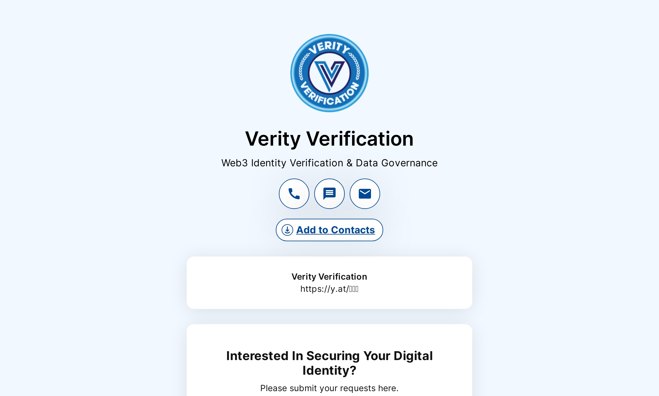 Verity Verification's Flowpage