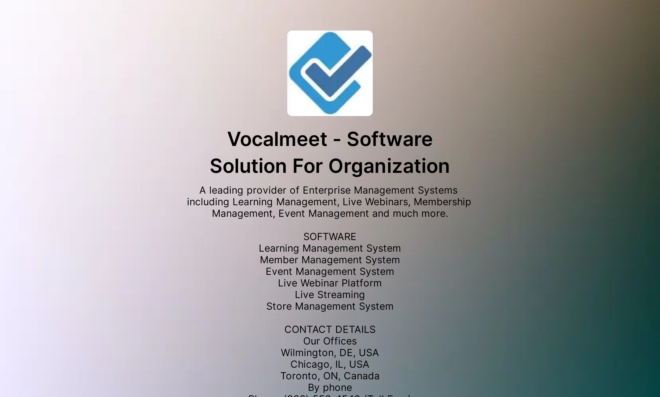 Vocalmeet - Software Solution For Organization's Flowpage