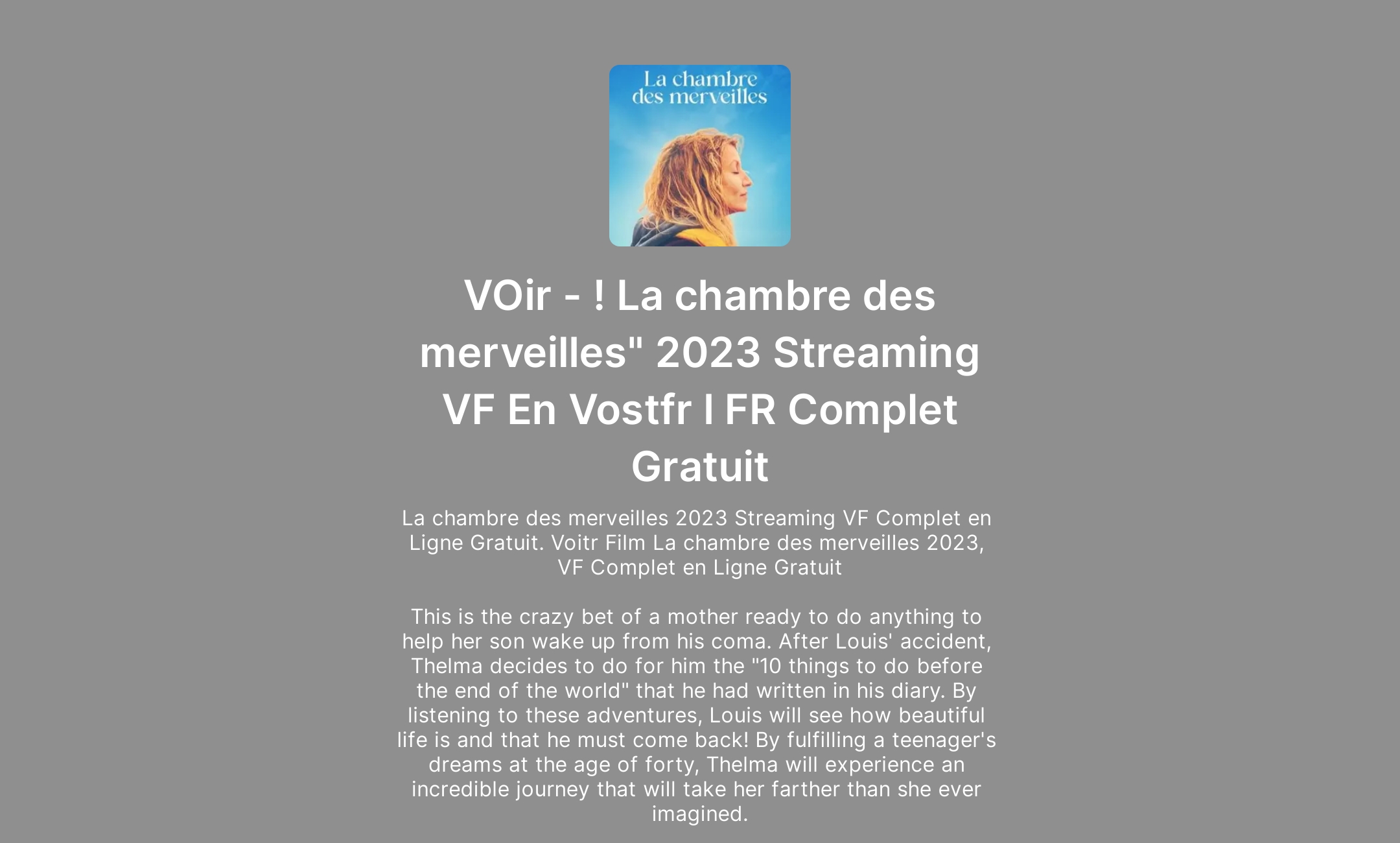 VOir - ! La chambre des merveilles" 2023 Streaming VF En Vostfr l FR Complet Gratuit 's Flowpage