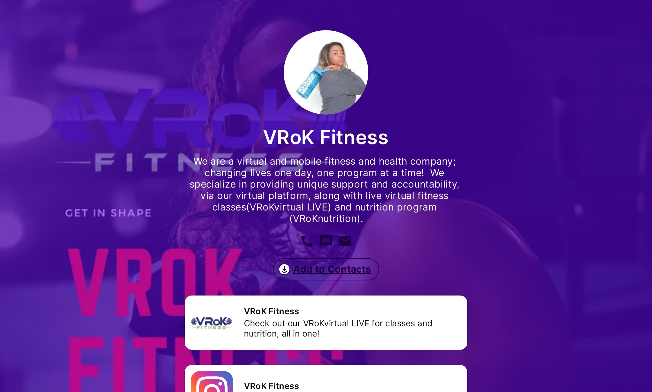 VRoK Fitness' Flowpage