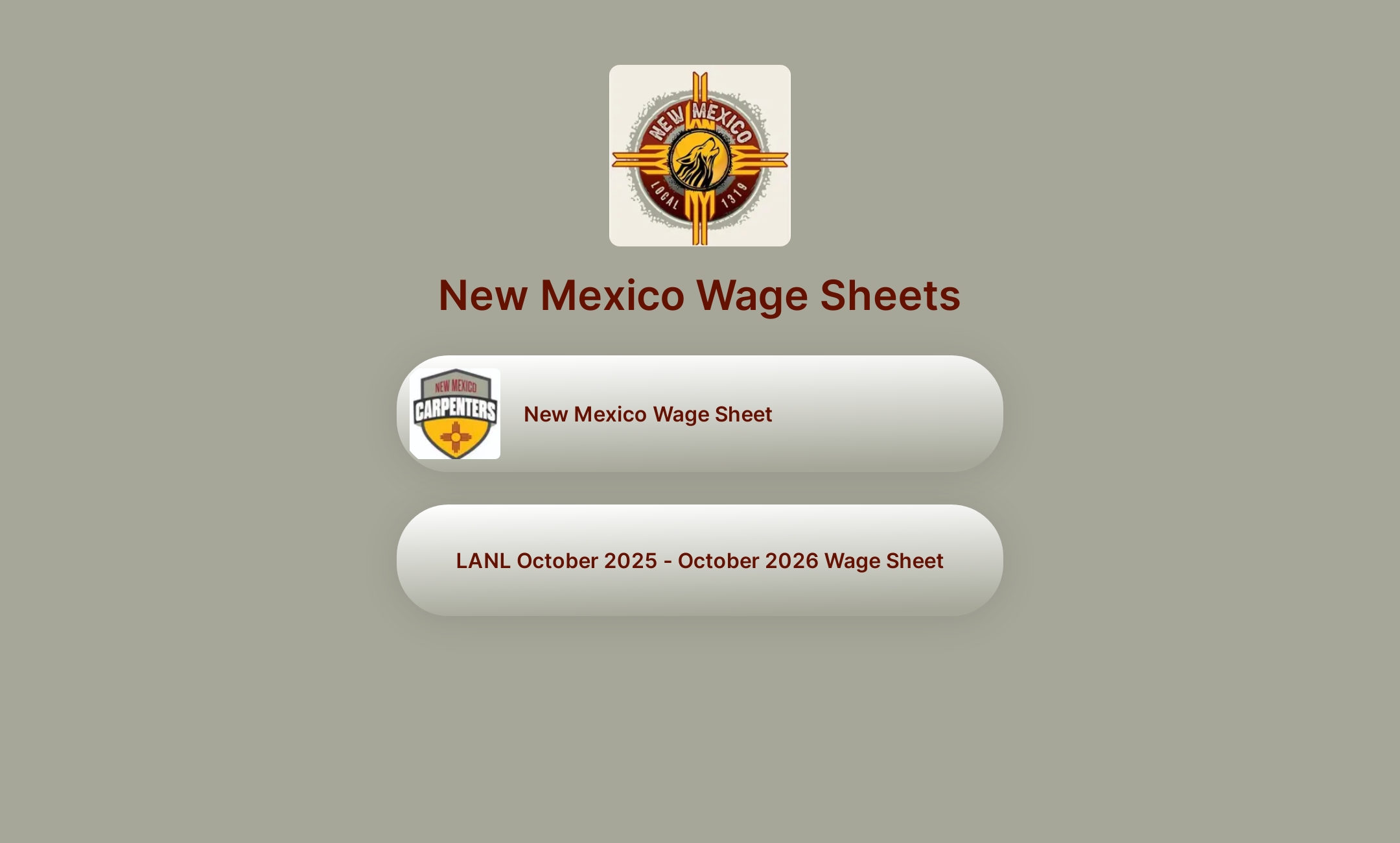 New Mexico Wage Sheets' Flowpage