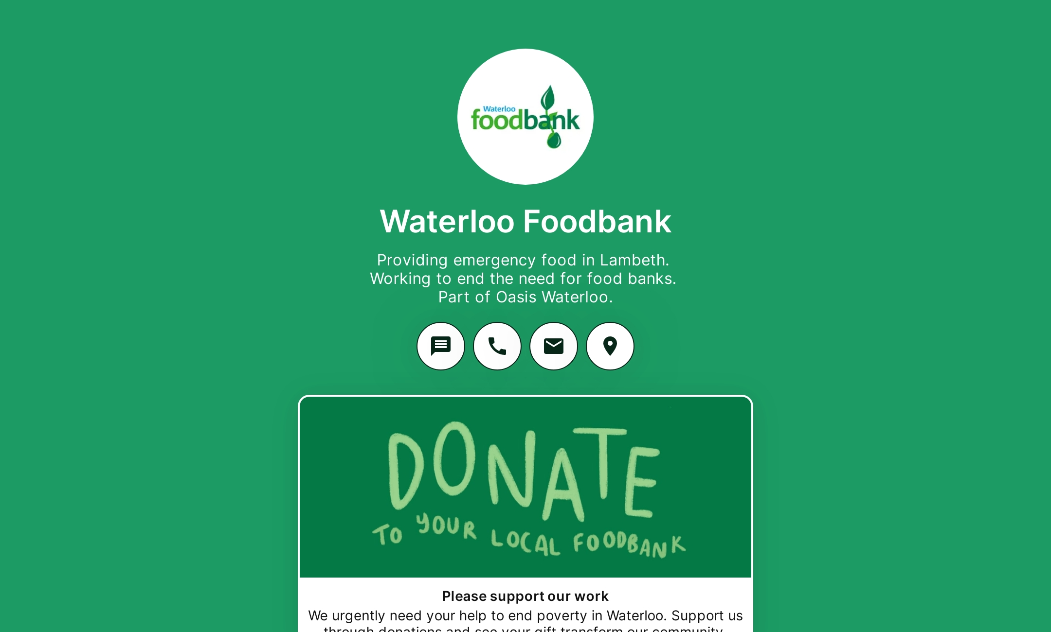 Waterloo Foodbank's Flowpage