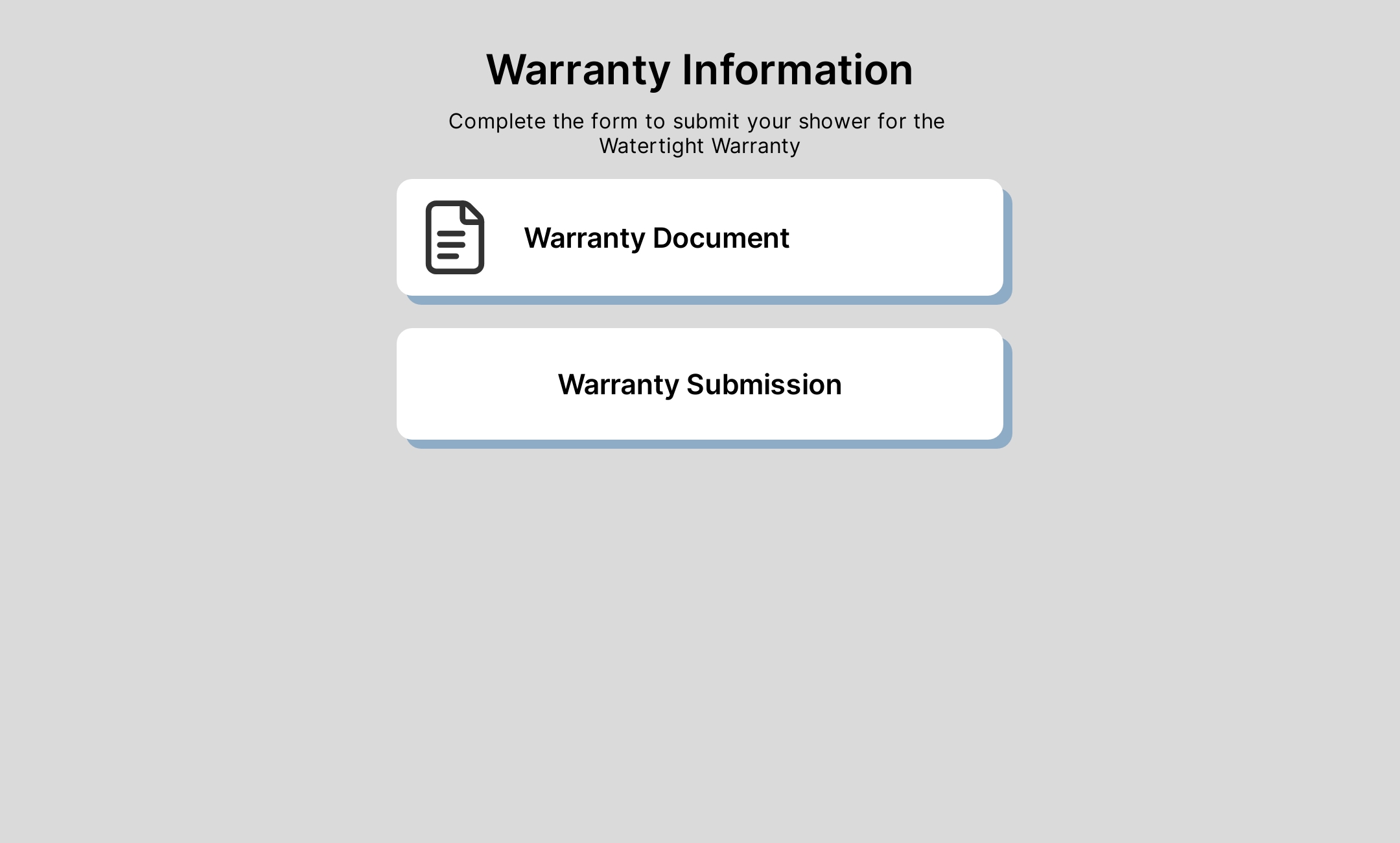 Warranty Information's Flowpage