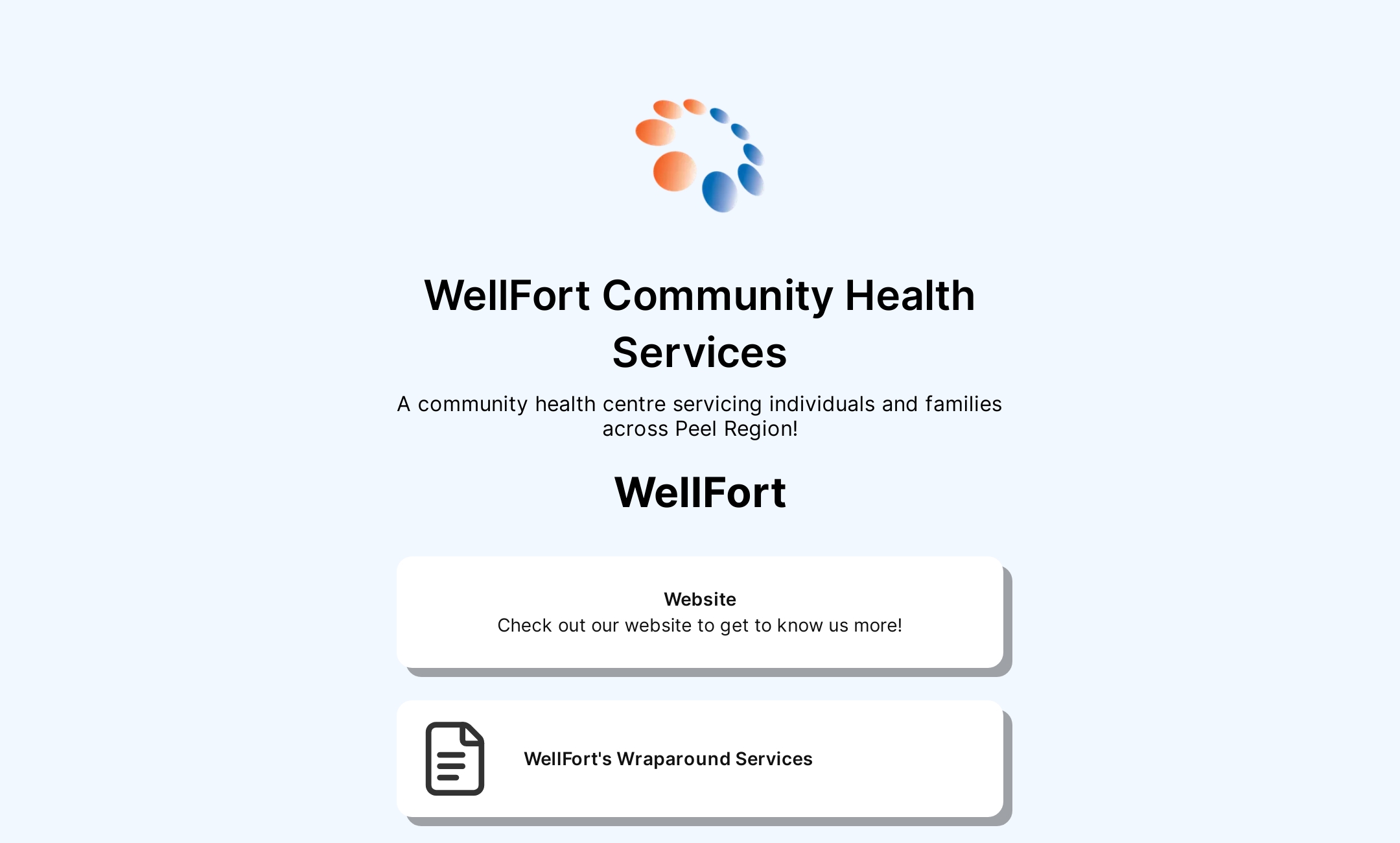 WellFort Community Health Services' Flowpage