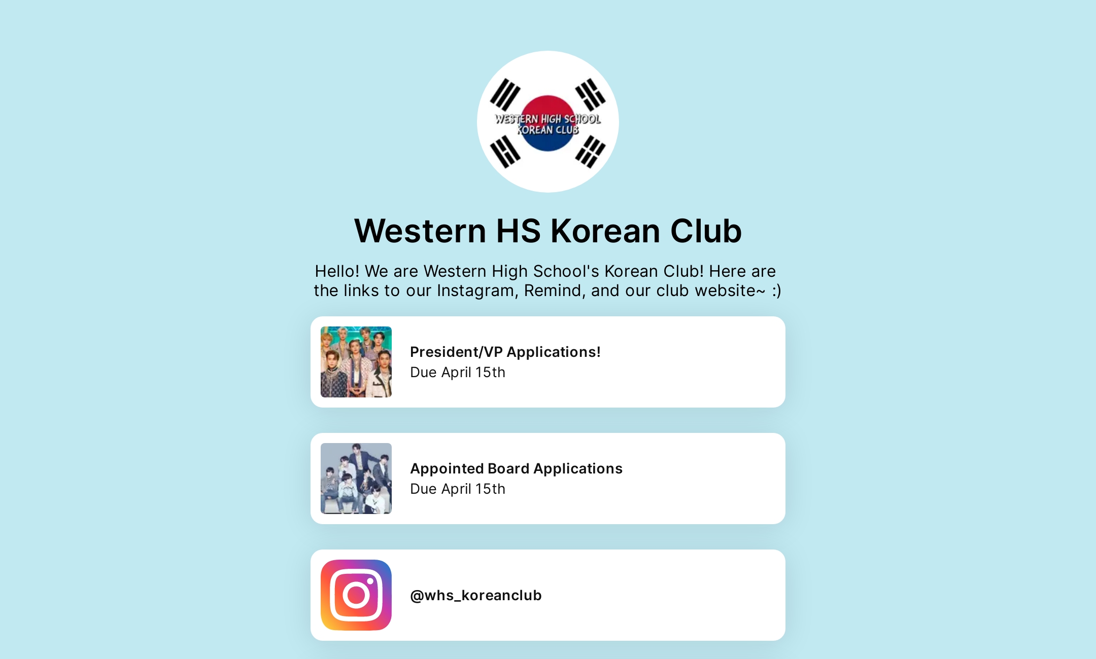Western HS Korean Club's Flowpage