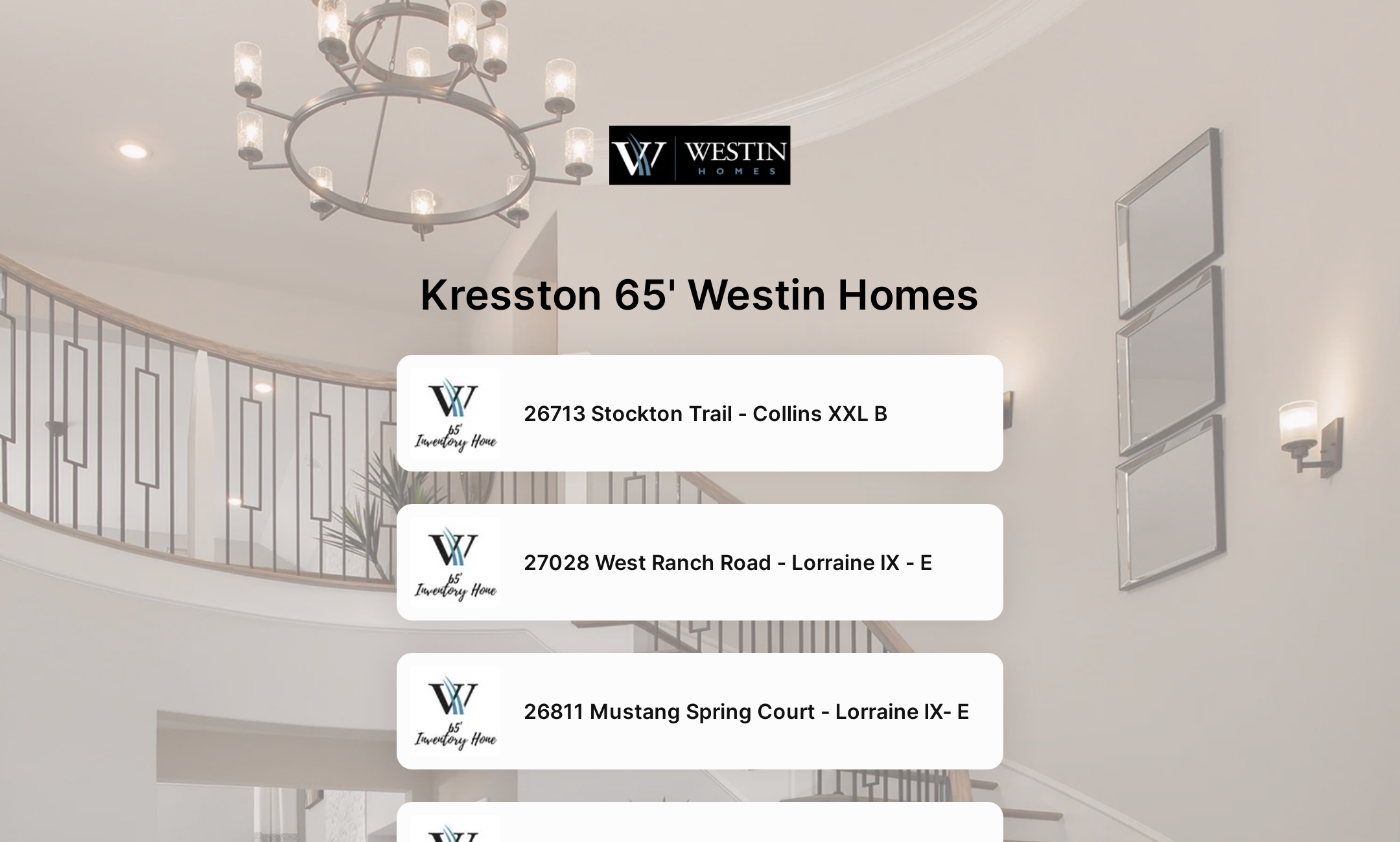 Kresston 65' Westin Homes 's Flowpage