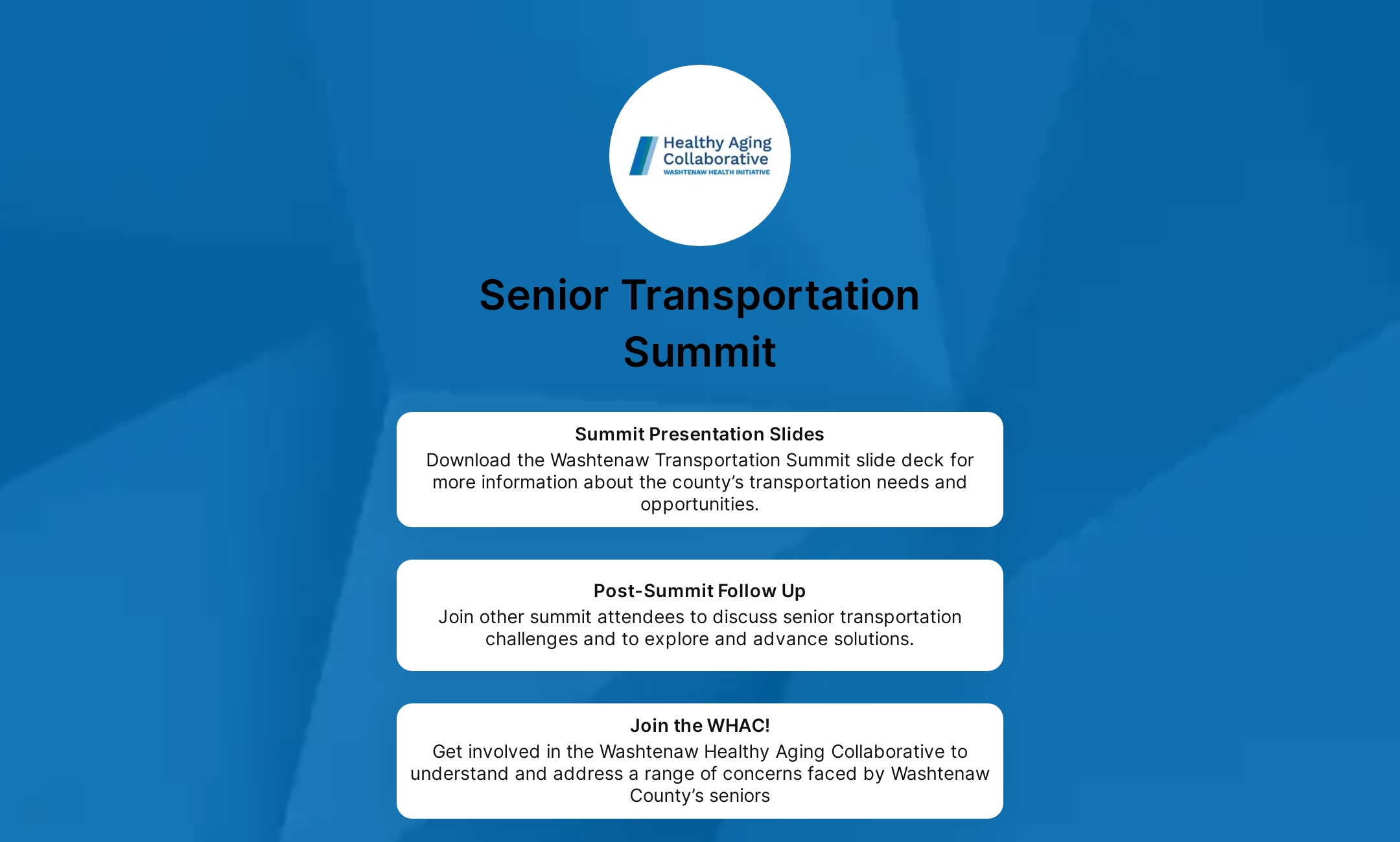 Senior Transportation Summit's Flowpage