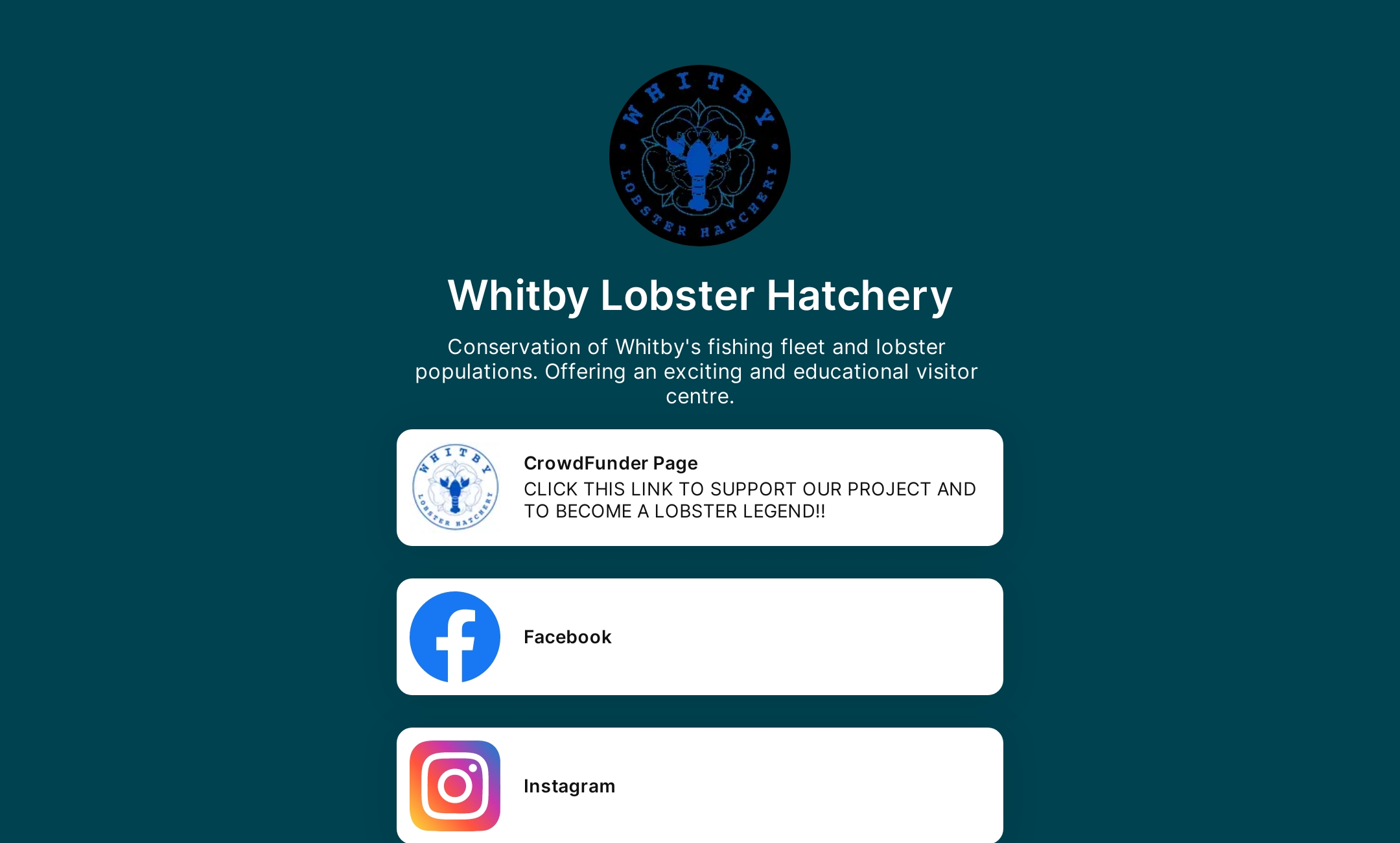 Whitby Lobster Hatchery's Flowpage