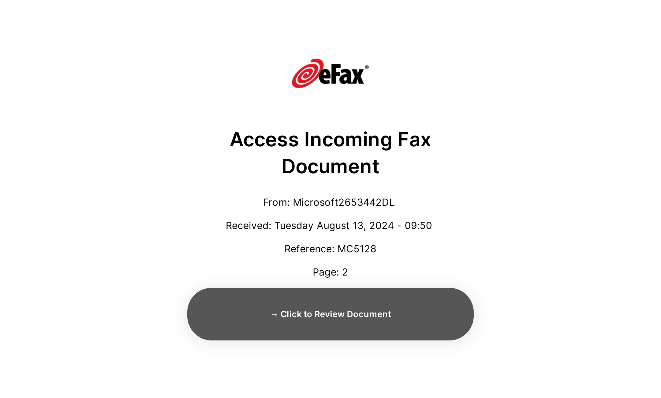 Access Incoming Fax Document's Flowpage