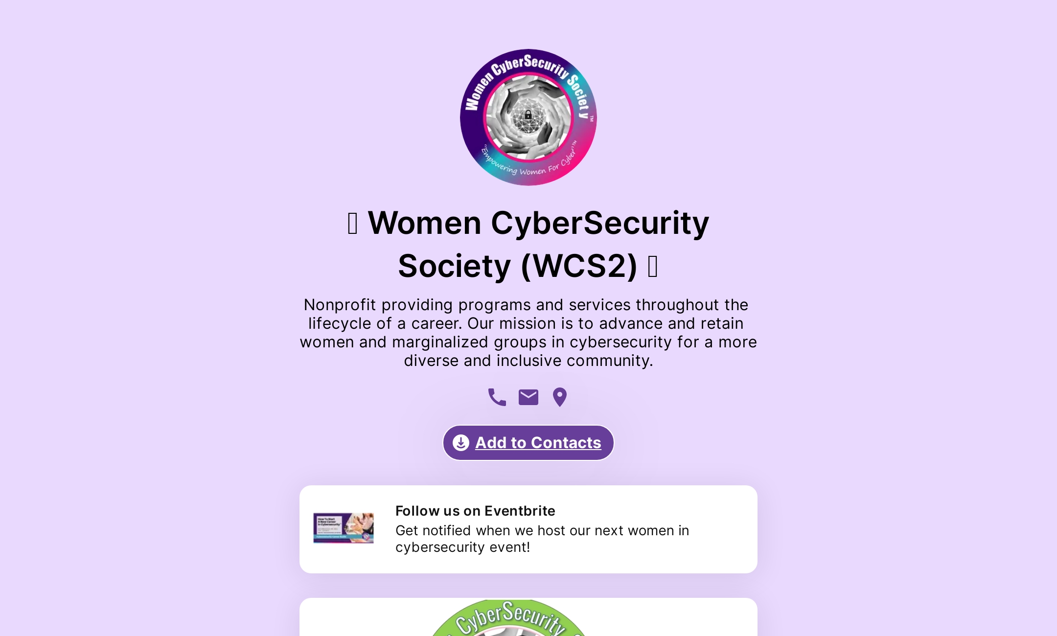 💜 Women CyberSecurity Society (WCS2) 💜's Flowpage