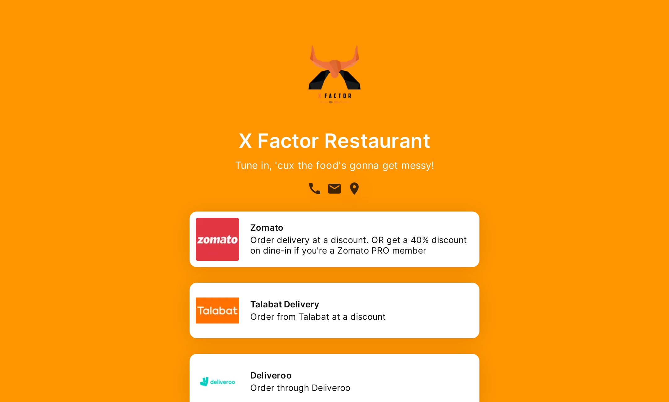 X Factor Restaurant's Flowpage