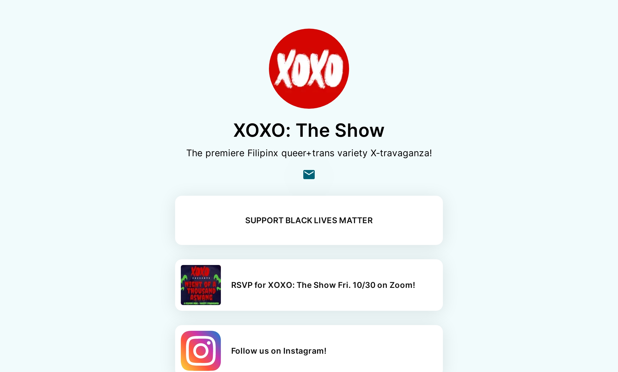 XOXO: The Show's Flowpage