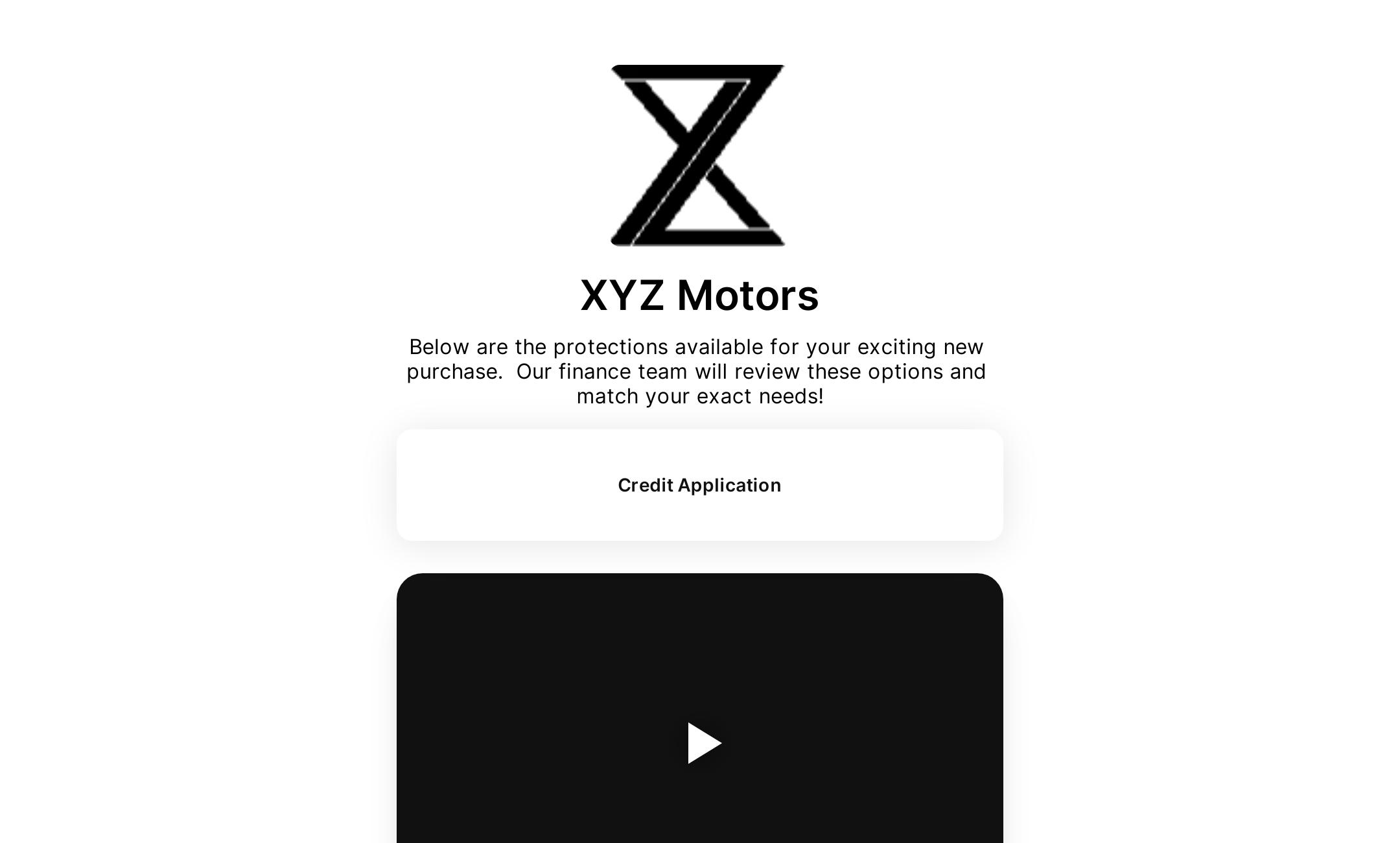 XYZ Motors' Flowpage