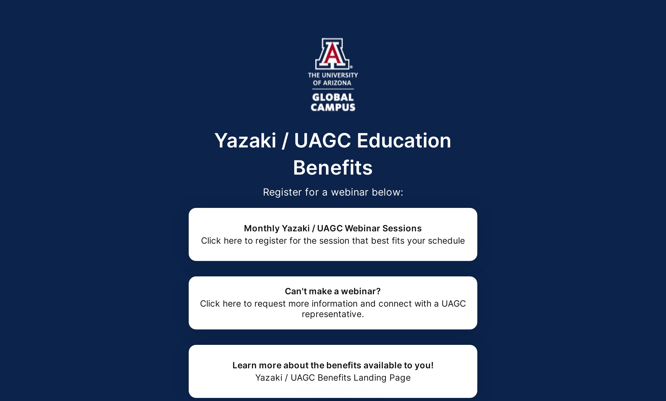 Yazaki / UAGC Education Benefits' Flowpage