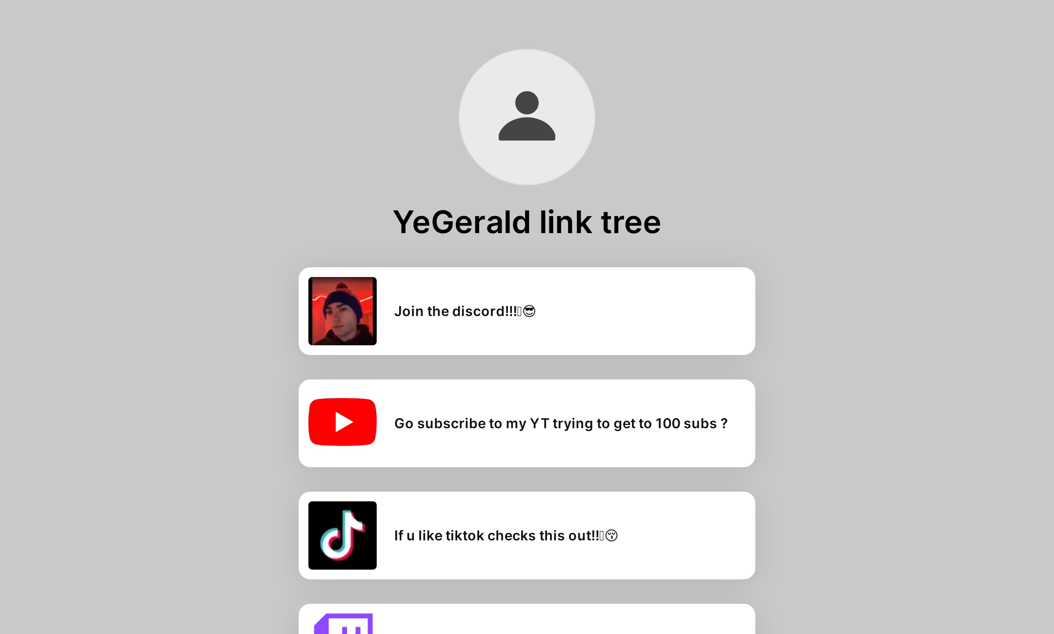 YeGerald link tree's Flowpage