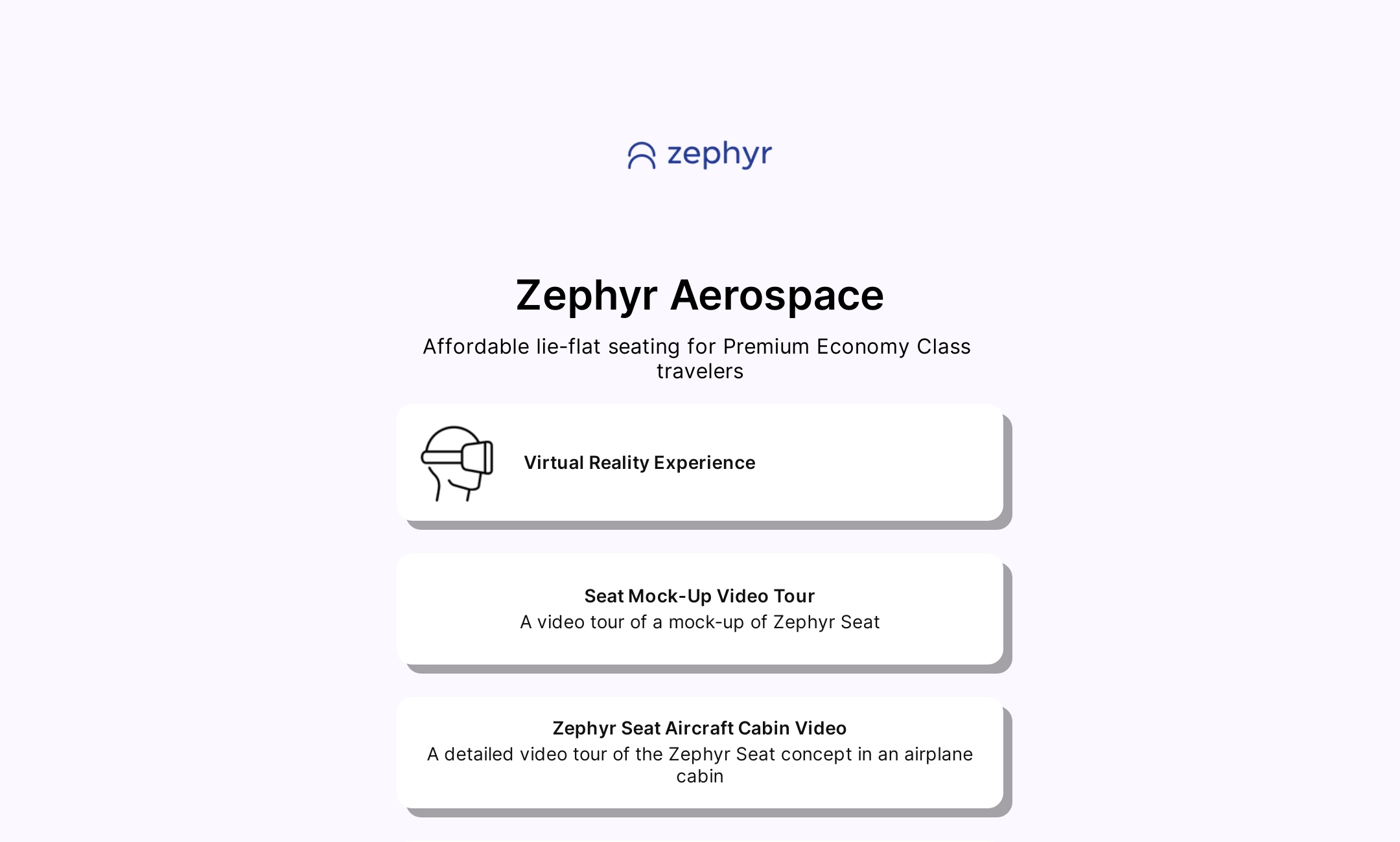 Zephyr Aerospace's Flowpage