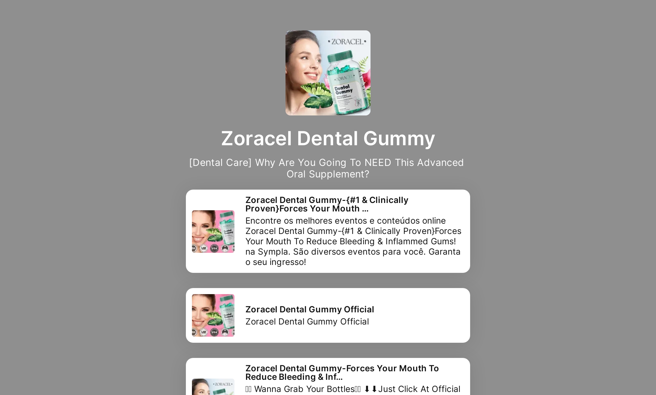 Zoracel Dental Gummy's Flowpage