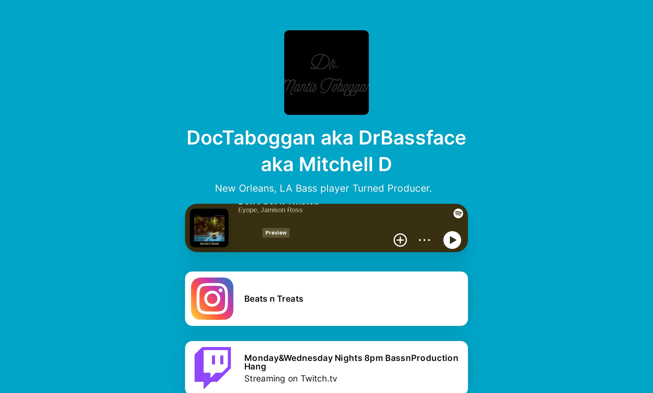 DocTaboggan aka DrBassface aka Mitchell D's Flowpage