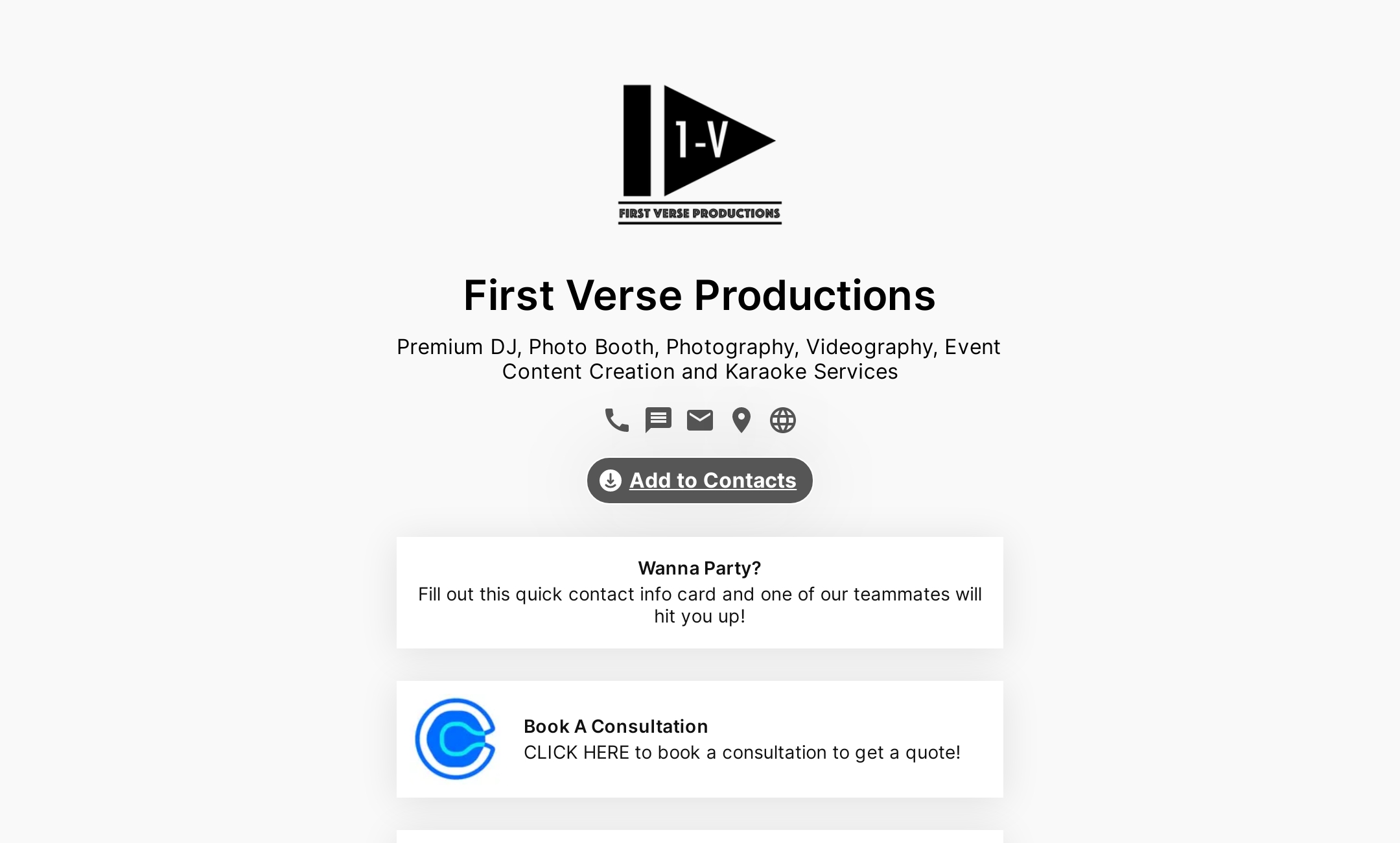 First Verse Productions' Flowpage