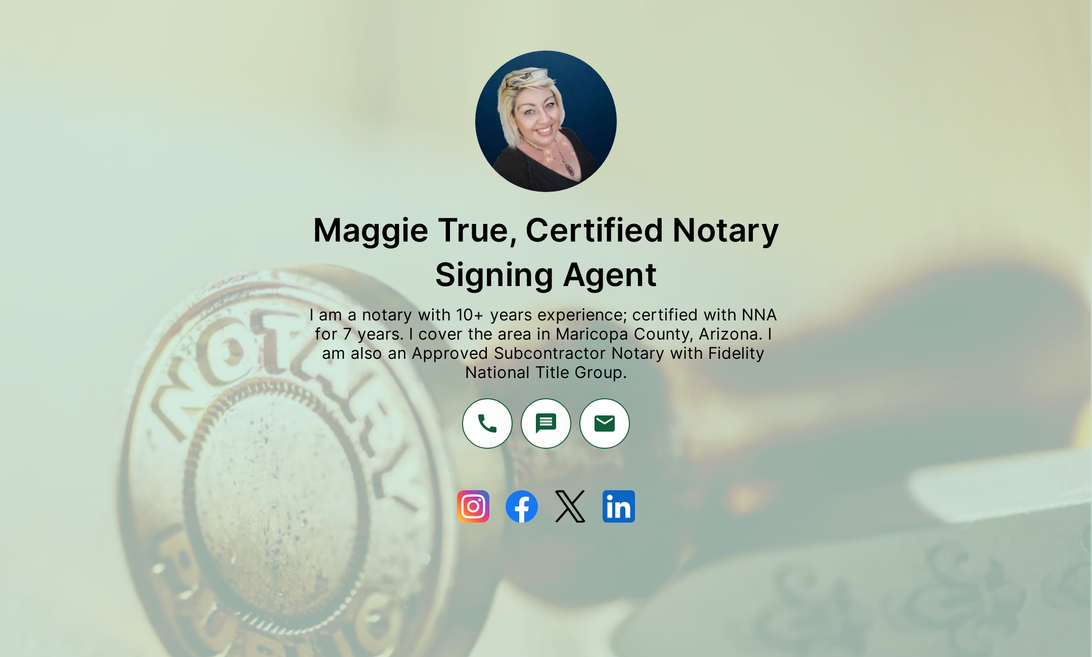 Maggie True, Certified Notary Signing Agent's Flowpage