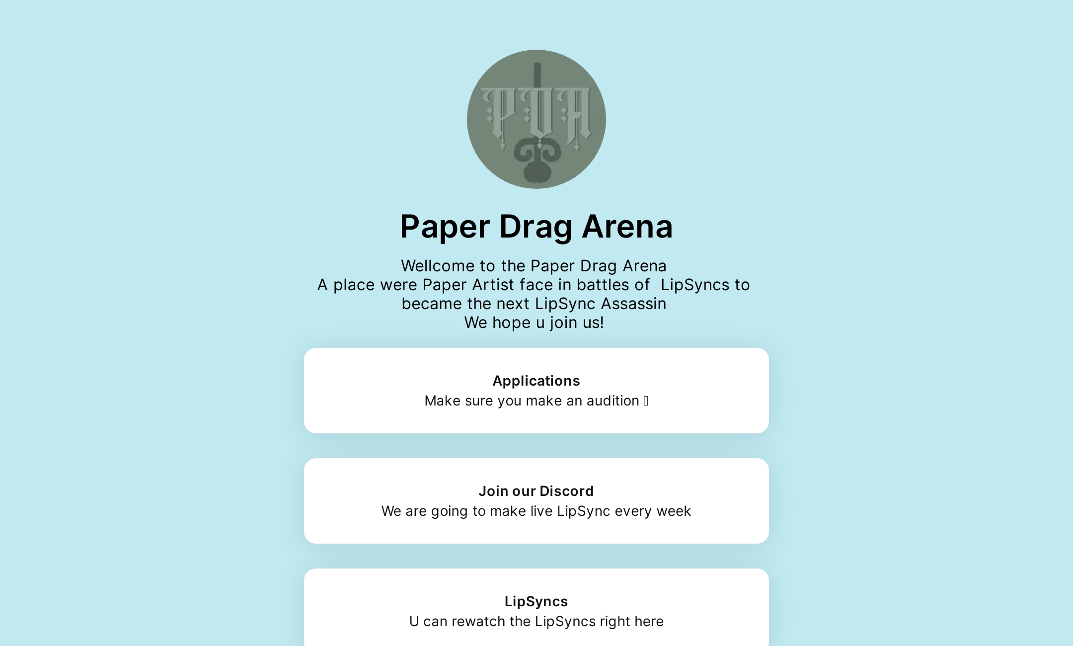 Paper Drag Arena's Flowpage